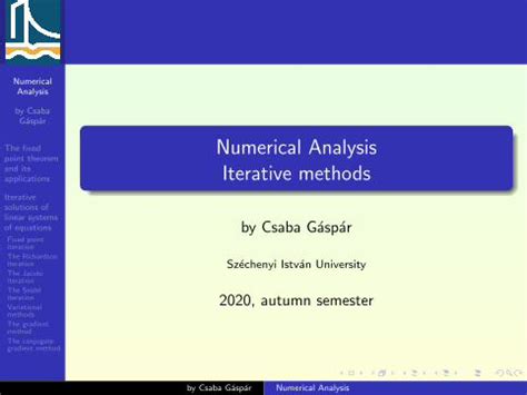 PDF Numerical Analysis Iterative Methods DOKUMEN TIPS