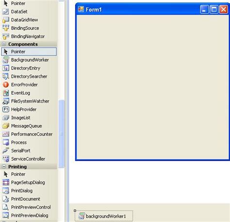 Background Worker Control Using C