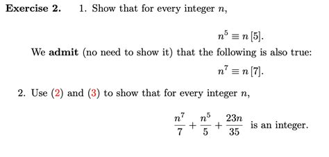 solved exercise 2 1 show that for every integer n no n