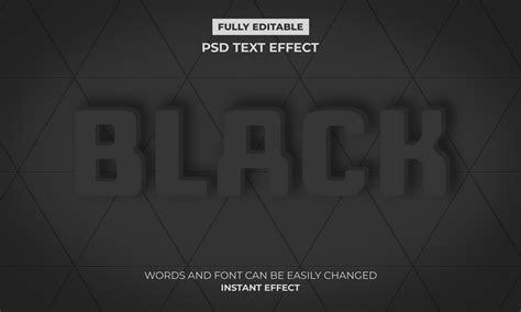 Black Text Effect Psd