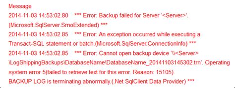 Methods To Troubleshoot Log Shipping In Sql Server