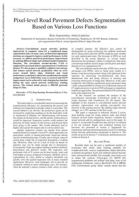 Pdf Pixel Level Road Pavement Defects Segmentation Based On Various