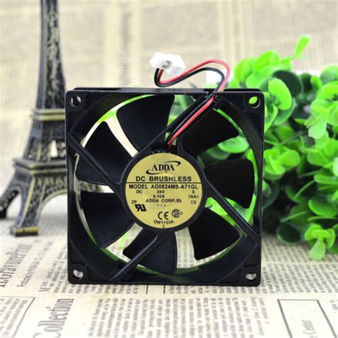 Adda Ad0824ms A71gl Dc24v 0 1a 2pin 80x 80x 25mm Silent Case Cooling Fan Ebay