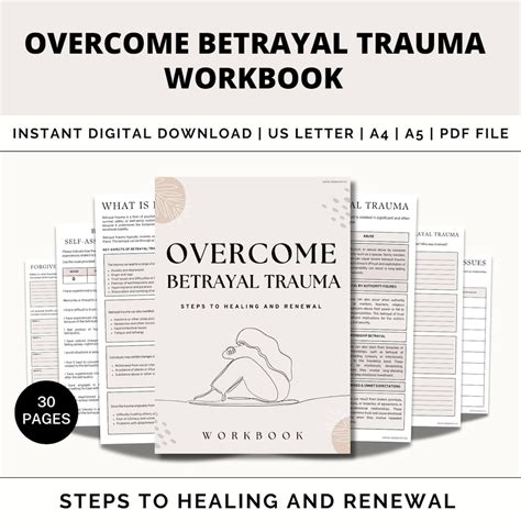 Betrayal Trauma Workbook Printable Trauma Healing Journal Therapy