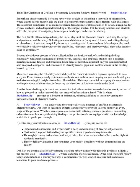 Systematic Literature Review Data Analysis Pdf Systematic Review Literature Review