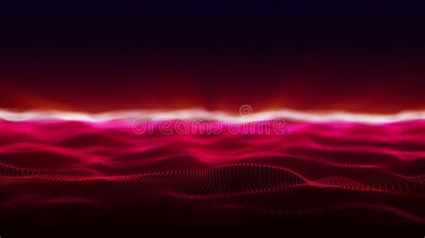 Technology Background Abstract Digital Particle Wave Futuristic Dotted Wave Network
