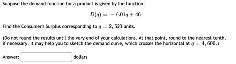 Answered Suppose The Demand Function For A Bartleby
