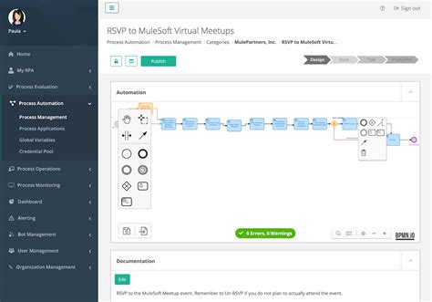 Claim And Start Editing An RPA Process In MuleSoft RPA Manager