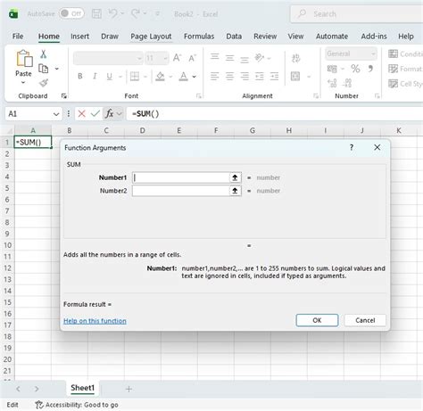 Excels Insert Function Fx Bijak Bestari