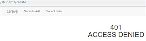 laravel solution block the access to a page dex