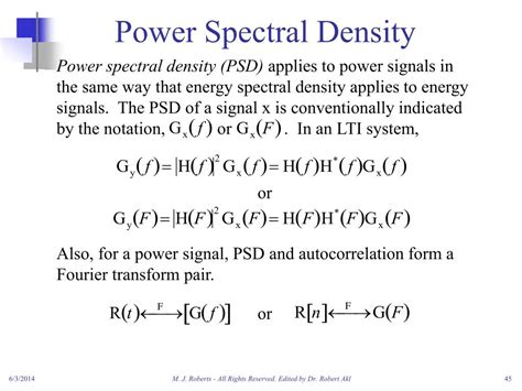 Ppt Correlation Energy Spectral Density And Power Spectral Density Powerpoint Presentation