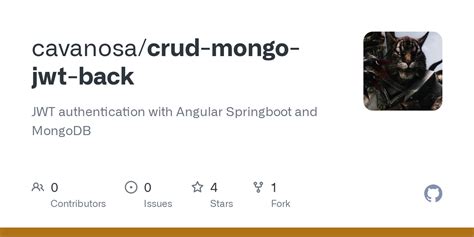 Github Cavanosacrud Mongo Jwt Back Jwt Authentication With Angular Springboot And Mongodb