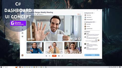 Ui Design Video Call Application Winform C Guna Framework Youtube
