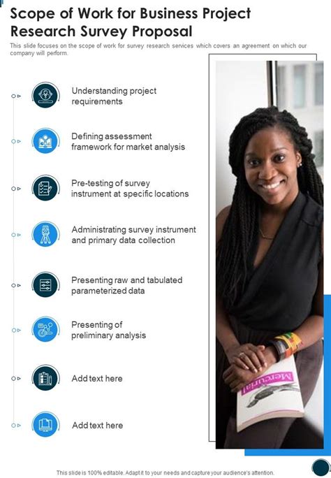 Scope Of Work For Business Project Research Survey Proposal One Pager Sampl