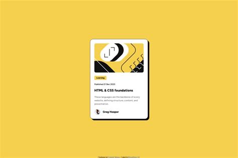 Frontend Mentor Mobile First Blog Preview Card Component Using Html