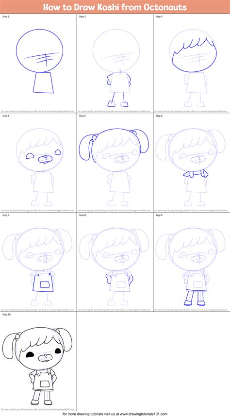 How To Draw Koshi From Octonauts Octonauts Step By Step