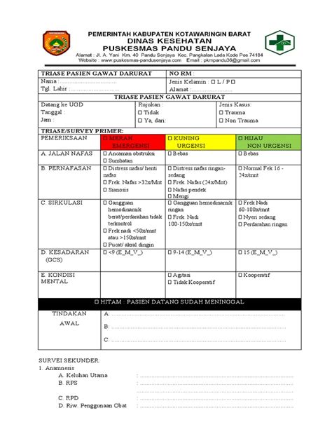 Format Triase Ugd Terbaru Pdf