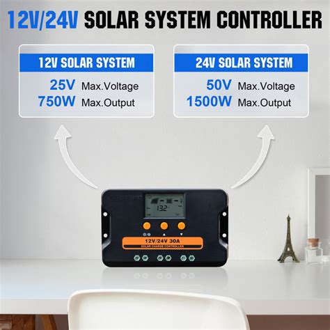 Upgraded 30a Pwm Solar Charge Controller Regulator With Dual Usb Port 12v 24v Autoswitch Eco