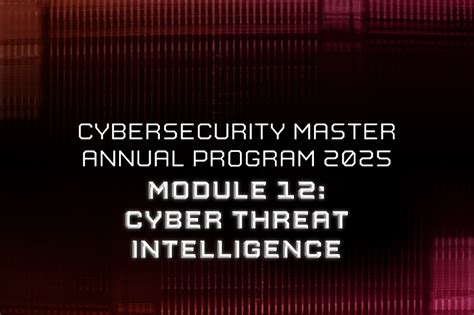 cmap 2025 module 12 cyber threat intelligence cqure academy