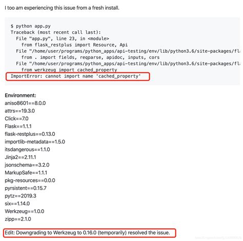 python flask 后端报错 ImportError: cannot import name ‘cached_prope‘-CSDN博客