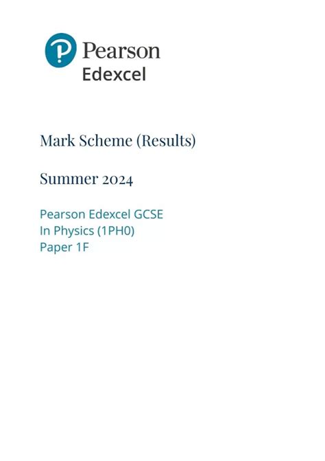 Pearson Edexcel Level 1/Level 2 GCSE (9–1) Physics PAPER 1 Foundation Tier JUNE 2024 QUESTION ...