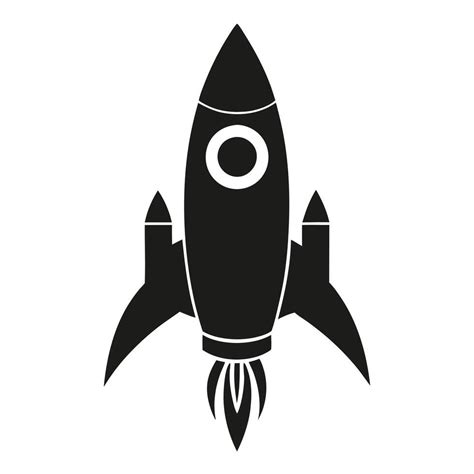 minimalistic rocket silhouette icon and isolated background 57979104