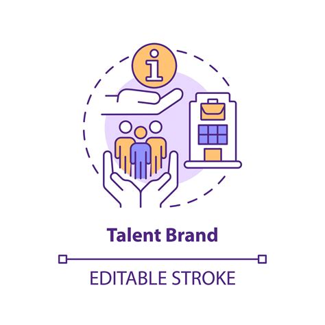Talent Brand Concept Icon Inclusive View Diversifying Pipeline Of Candidate Abstract Idea Thin