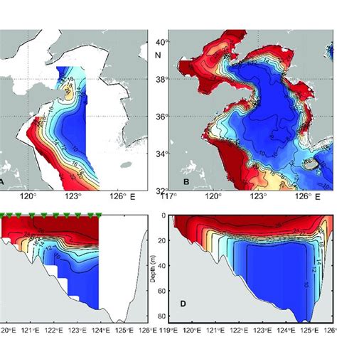 Bottom Temperature Distribution Of In Situ Observations A And Monthly Download Scientific