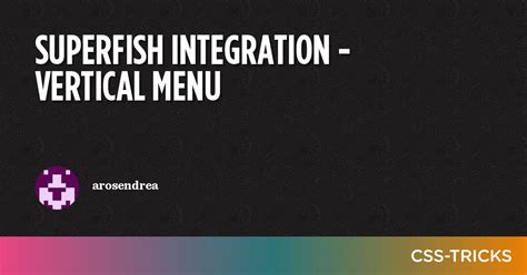 Superfish Integration Vertical Menu CSS Tricks
