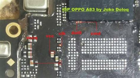 Oppo A83 ISP PinOUT To Hard Reset FRP Bypass EMMC 46 OFF