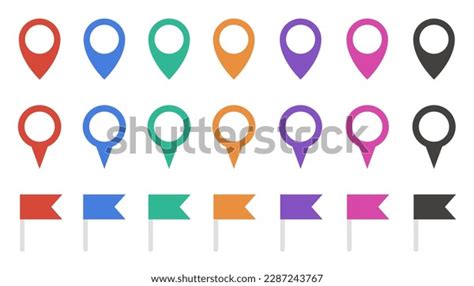 big set colorful map pins vector stock vector royalty free 2287243767