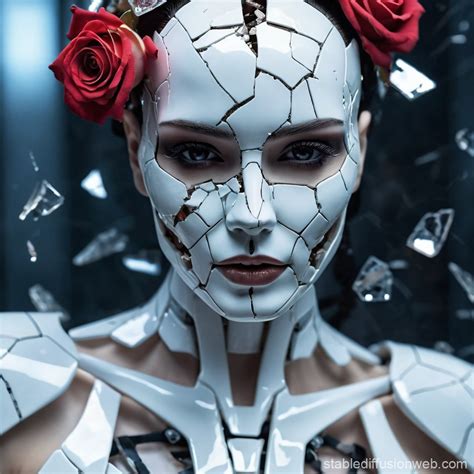 Broken Android Female Portrait Stable Diffusion Online