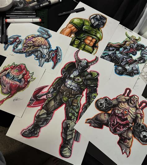 More Demons From Doom Drawn With Ink And Marker Dont Ask Me Their