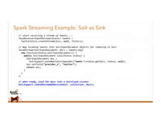 Integrating Spark And Solr Timothy Potter Lucidworks PPT