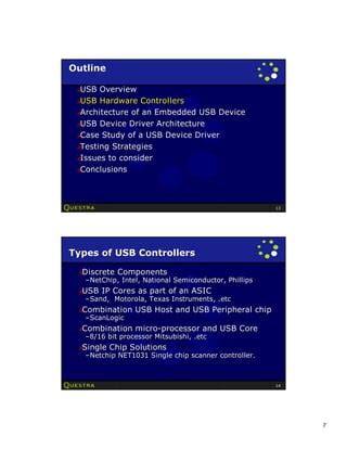 Design Of A Usb Device Driver Overview PDF Operating Systems Computer Software And