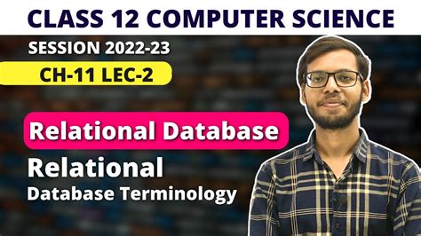 Relational Model Terminology Chapter 11 Relational Database Class 12 Computer Science