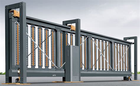 바퀴구동 걸이식 슬라이딩 게이트바퀴식 캔틸레버 게이트 대문wt L1798 산업용 최대 개방폭19미터 Hanging Sliding Gate 위너기술 인력 및