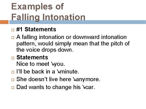 Intonation And Speaking Styles What Is Intonation Intonation