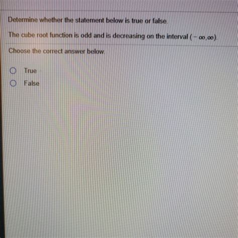 Solved Determine Whether The Statement Below Is True Or Chegg