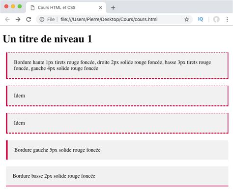Gestion des bordures avec la propriété CSS border Pierre Giraud