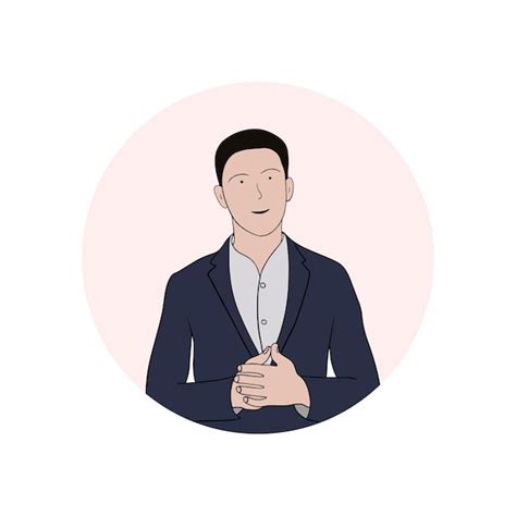 Illustration De Jeune Bel Homme Vecteur Premium