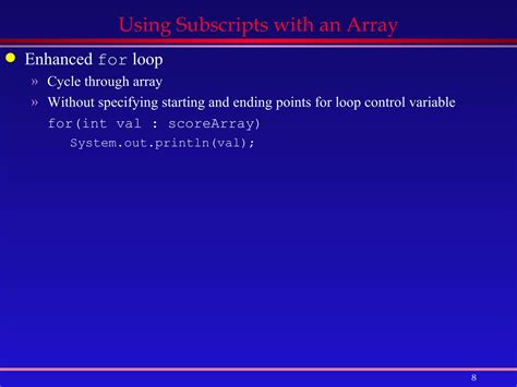 Java Introduction To Arrays Ppt