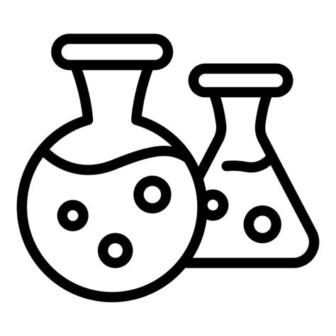 Premium Vector Test Flask Icon Outline Test Flask Vector Icon For Web Design Isolated On White