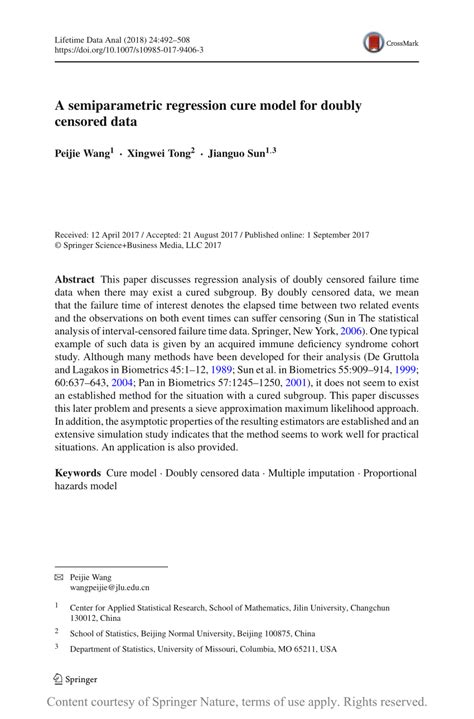 A Semiparametric Regression Cure Model For Doubly Censored Data