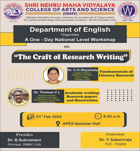 National Level Workshop English Shri Nehru Maha Vidyalaya