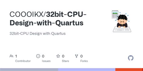 Github Coooikx 32bit Cpu Design With Quartus 32bit Cpu Design With