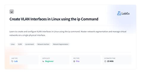 Create Vlan Interfaces In Linux Using The Ip Command Labex