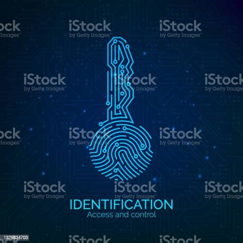 Circuit Key Fingerprint Scanner Scan Biometric Fingermark Electronic Verification And