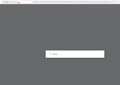 cisco finesse stuck on loading while using cisco webvpn asa cisco