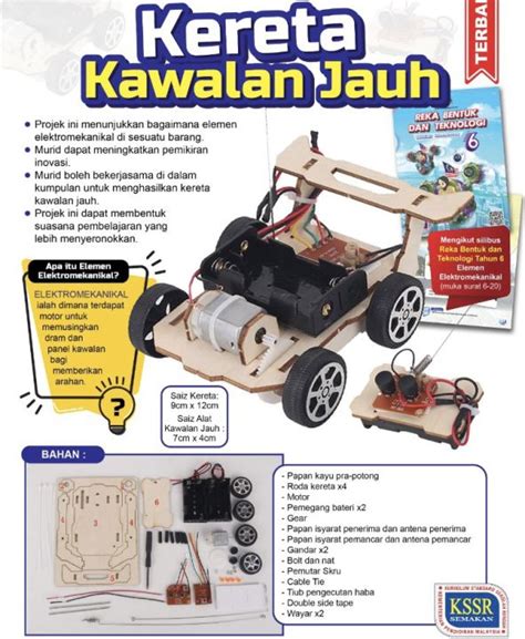 Project RBT Model Elektromekanikal Membina Kereta Kawalan Jauh Lazada